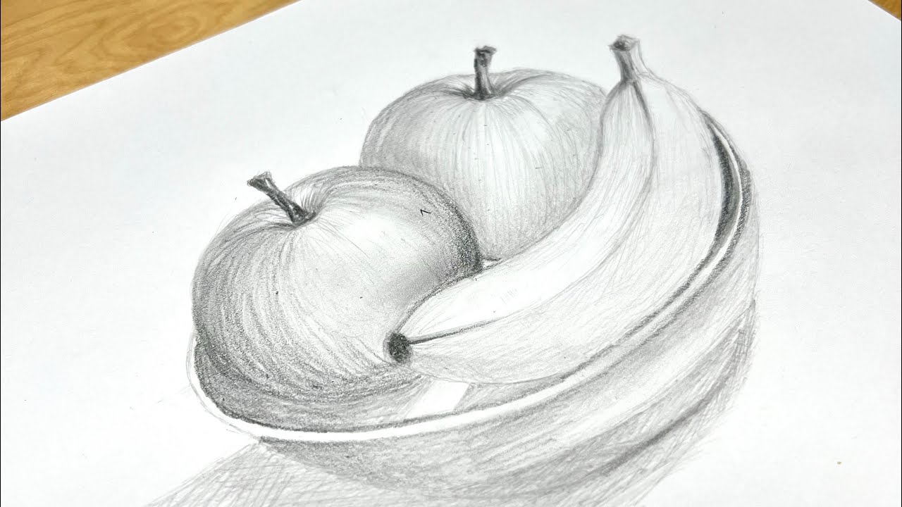 How to Draw Realistic Fruit with Pencil | Still Life Shading Tutorial ...