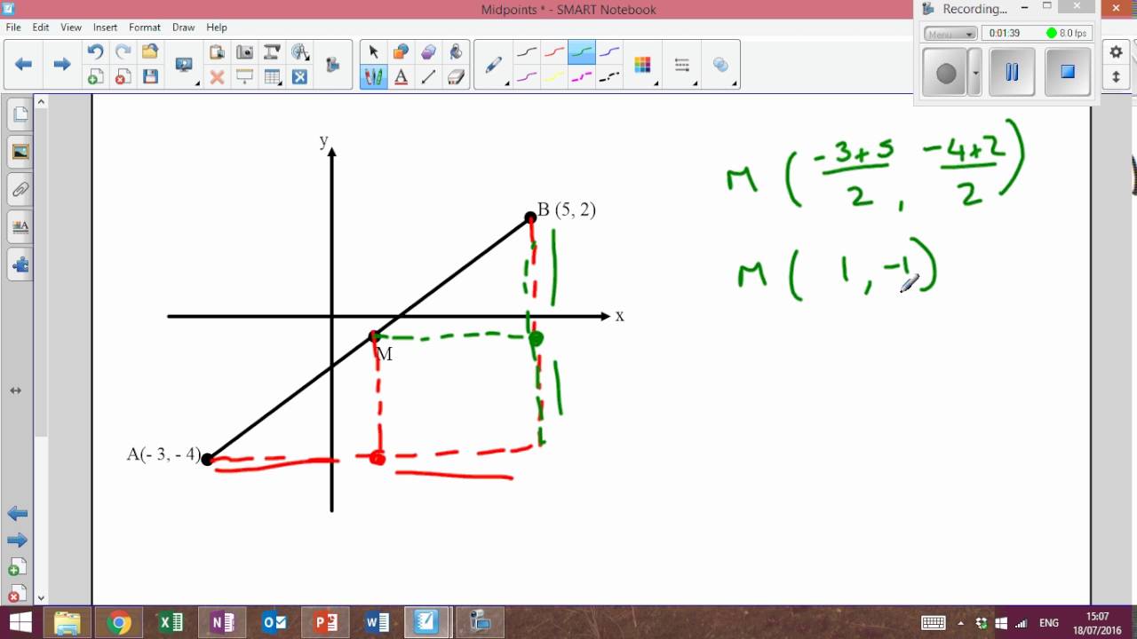 LHS Higher Mathematics - Straight Line 3 - Midpoints - YouTube