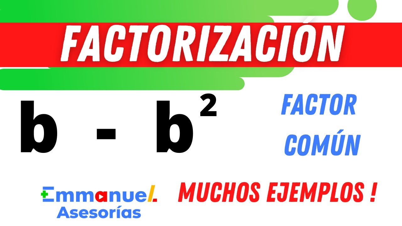 ÁLGEBRA. Caso de Factorización llamado Factor Común. (Muchos ejemplos ...