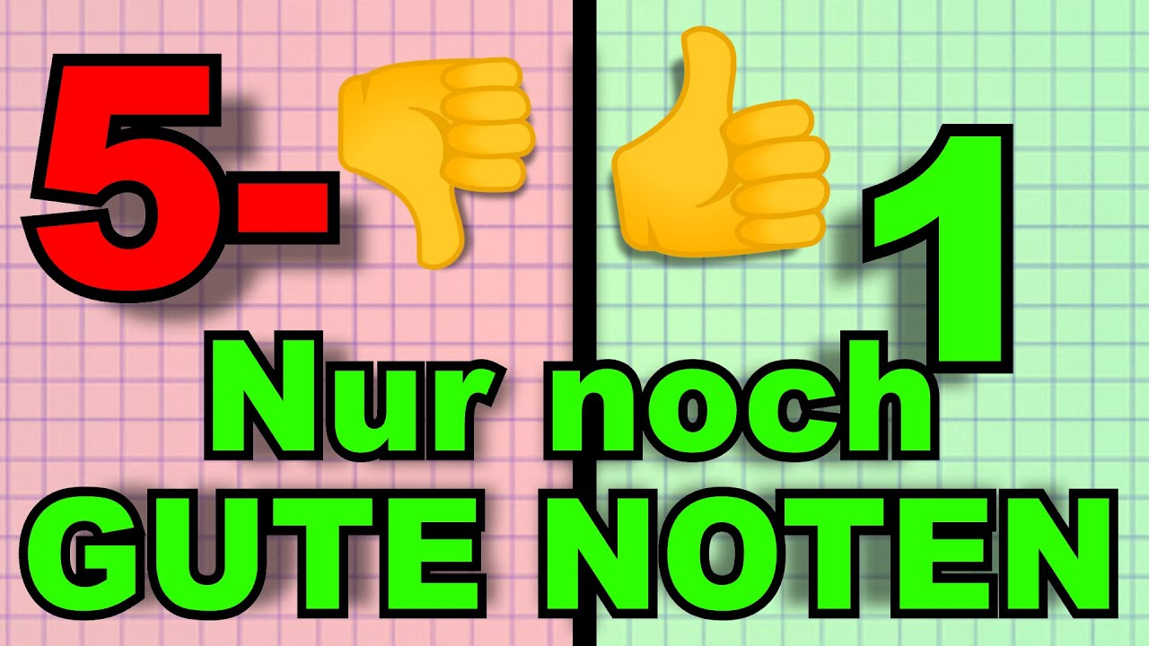 SO MACHST DU NUR GUTE NOTEN IN DER SCHULE - Geheimtipp - YouTube