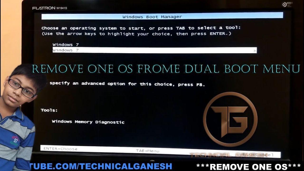 Remove One Os From Dual Boot Window || Technical Ganesh || - YouTube