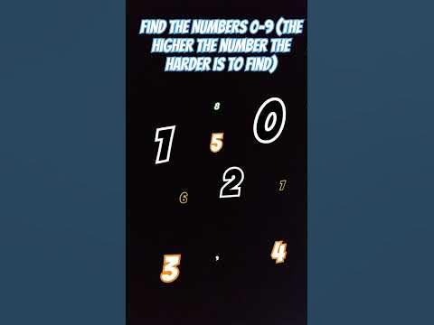 Find the numbers 0-9 - YouTube