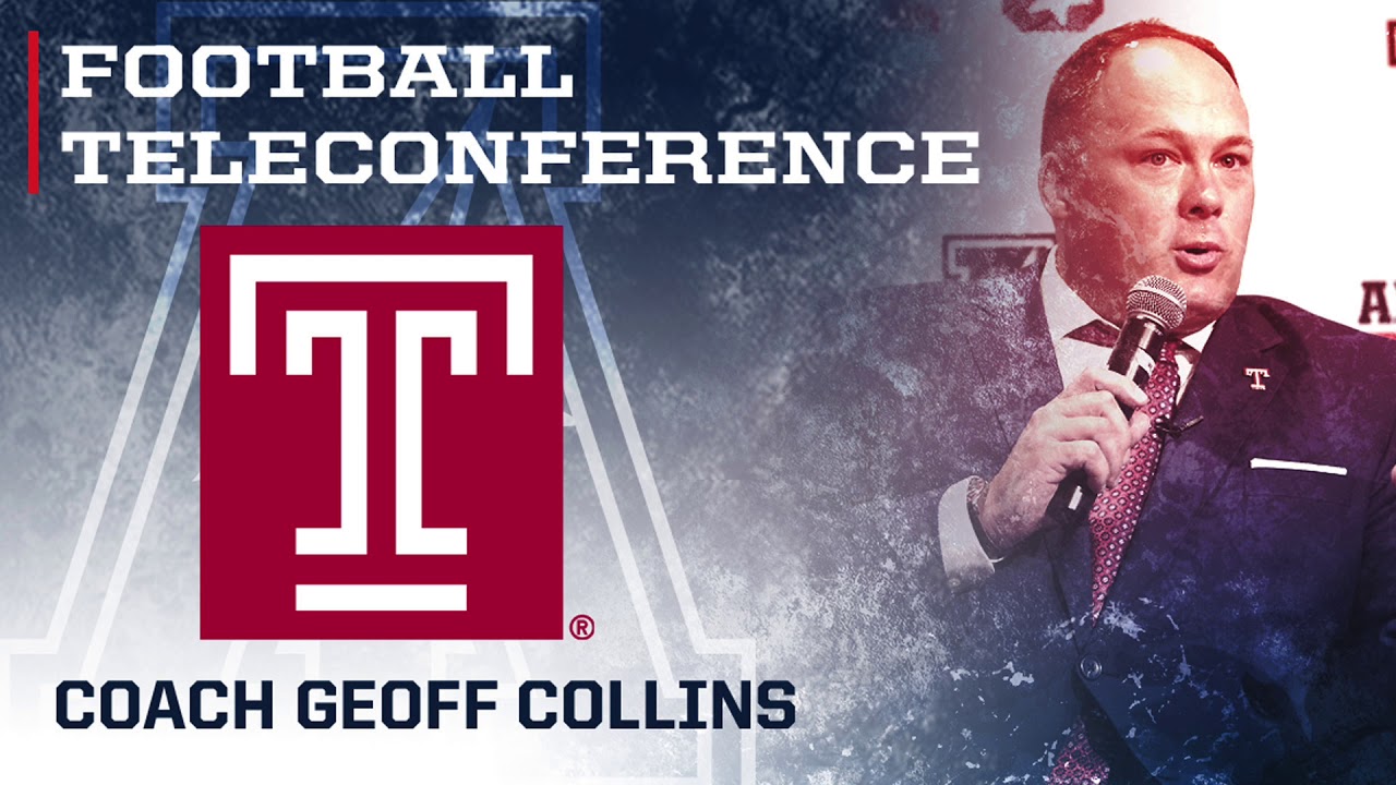 2017 Football Teleconference Week 4 - Temple Head Coach Geoff Collins ...