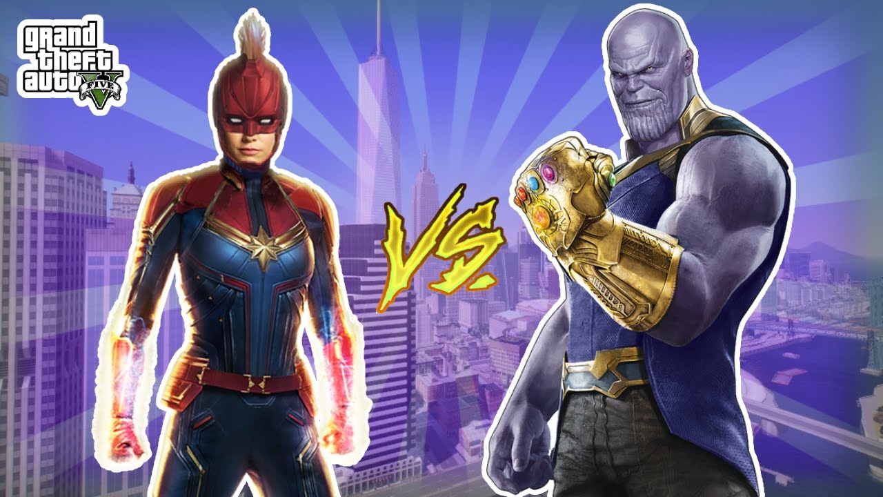 GTA 5 - NEW Captain Marvel Mod VS THANOS In New York City!! - YouTube