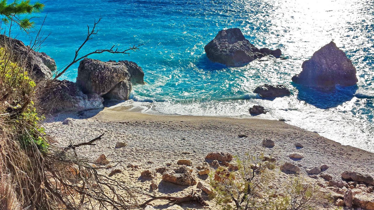 Lefkada - Kavalikefta Beach - YouTube