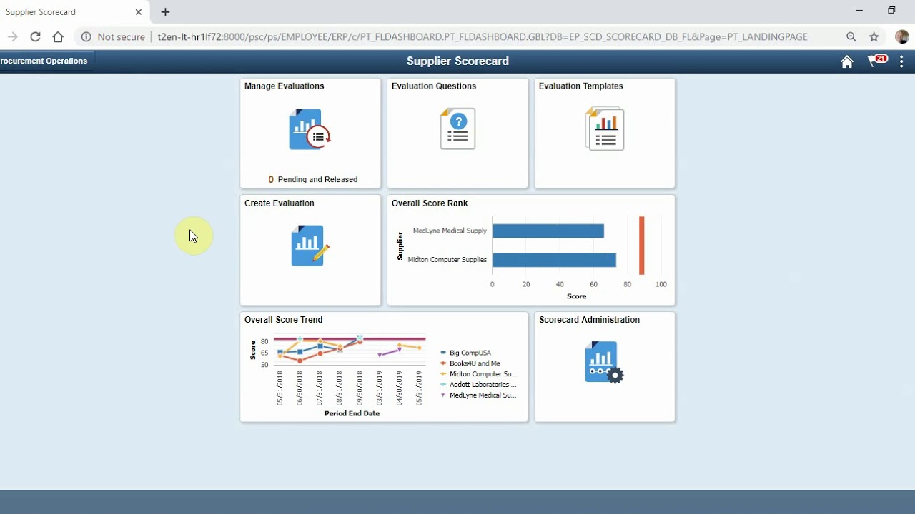 PeopleSoft Supplier Scorecarding - Demo Technology2Enjoy - YouTube