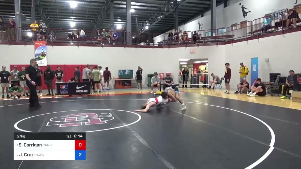 2024 U23 Men’s Freestyle Nationals: Shane Corrigan vs Joey Cruz: 57 KG 7th Place Bout - YouTube