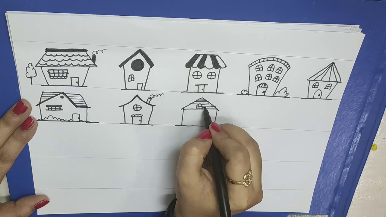 House and Building Doodles | How to Make Doodles | Doodle Art - YouTube