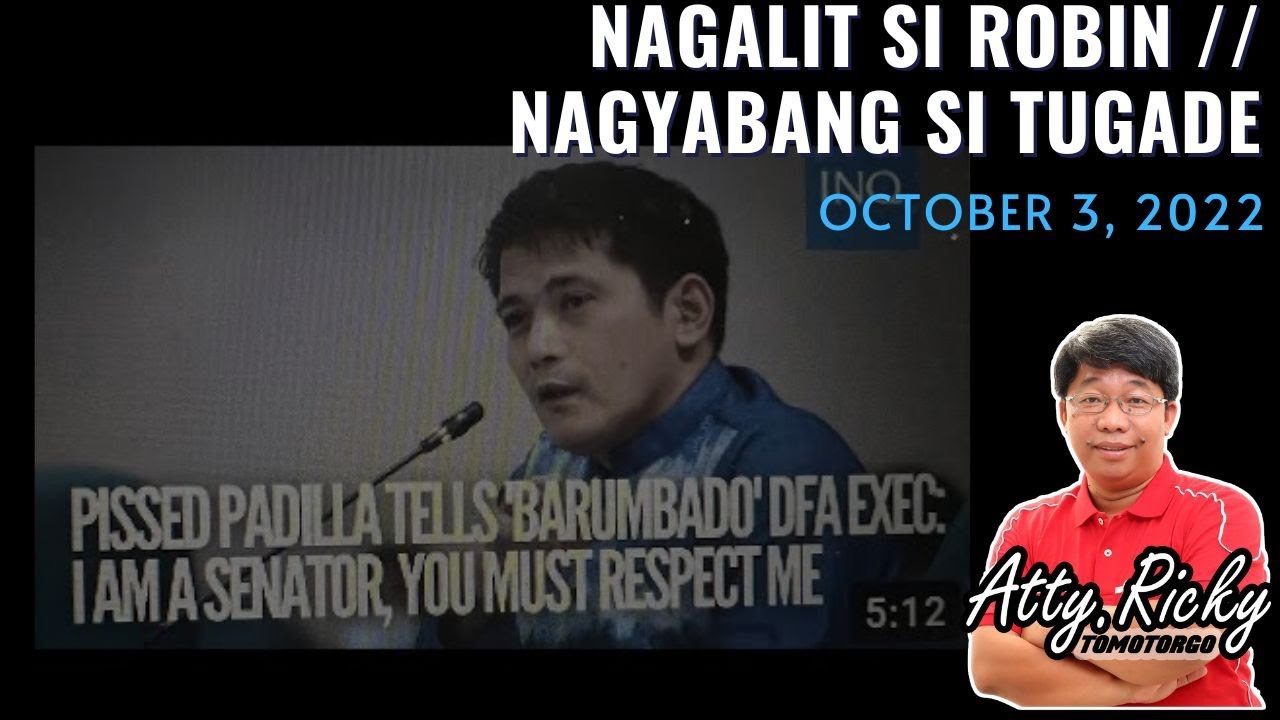 NAGALIT SI ROBIN // NAGYABANG SI TUGADE - YouTube
