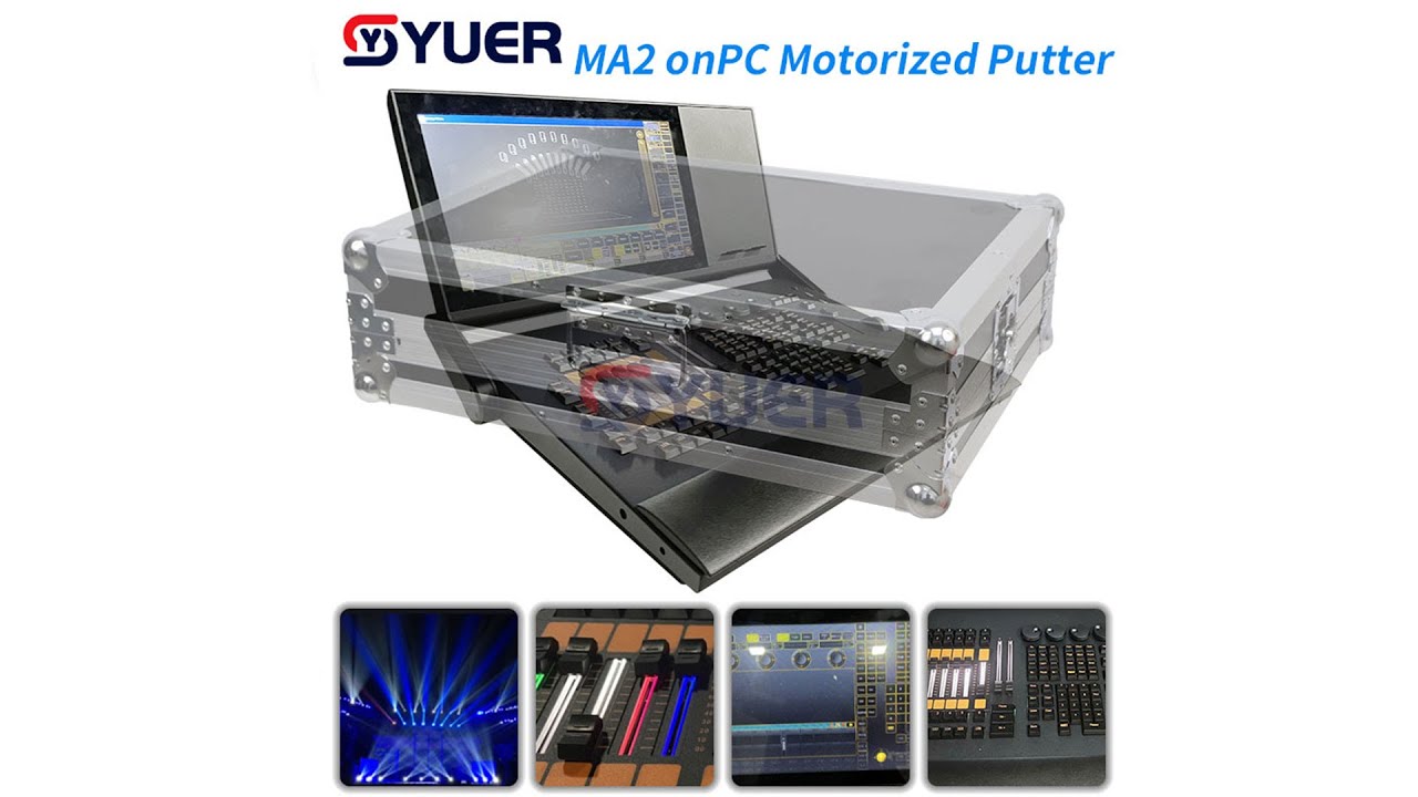 YUER™️ RGB Backlighting Motorized Putter DMX Controller Stage Lighing ...