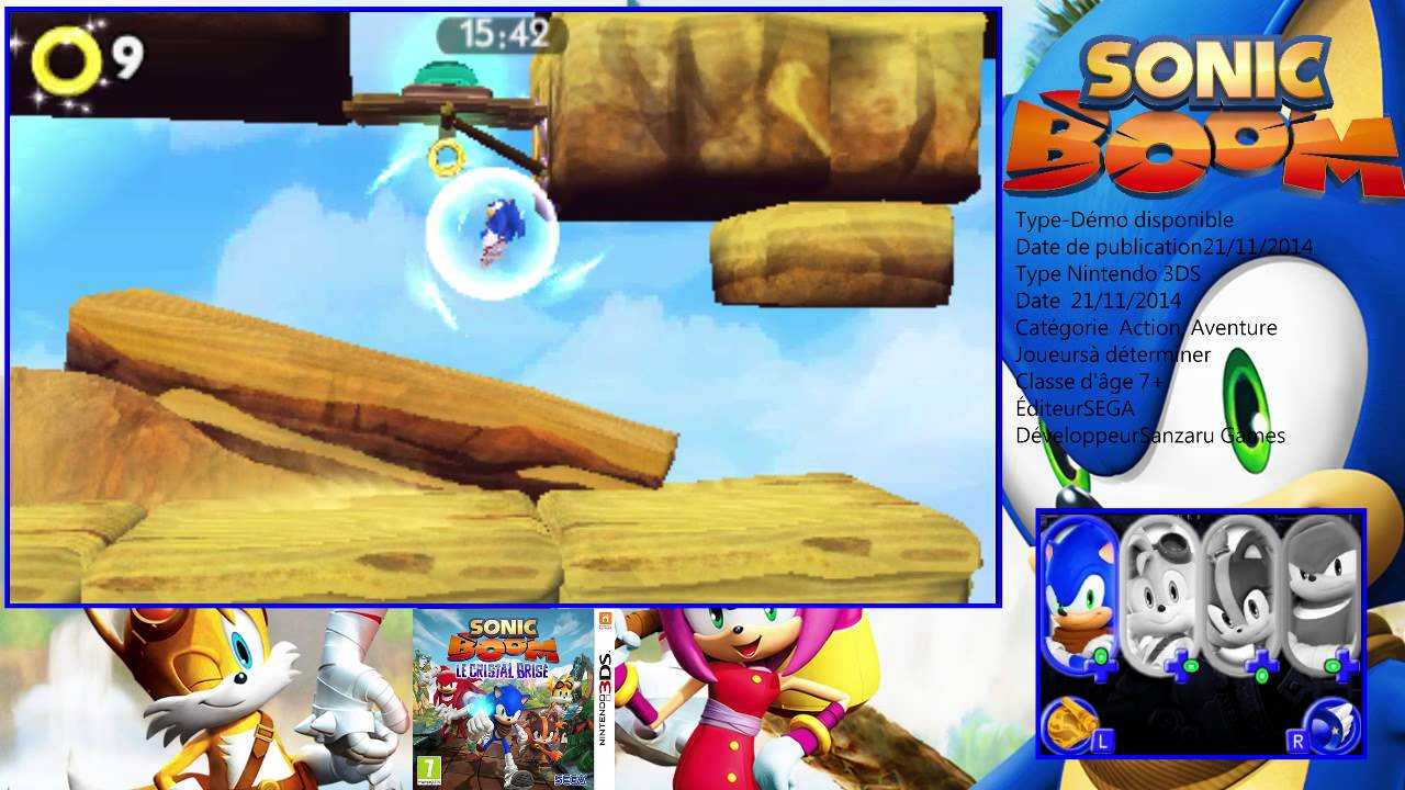 Sonic Boom 3DS : Le Cristal Brisé Démo FR - YouTube