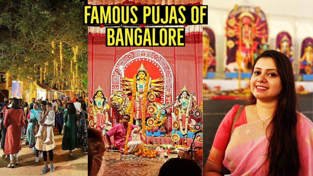 FULL DAY PANDAL HOPPING | FAMOUS DURGA PUJAS OF BANGALORE | DURGA PUJA ...