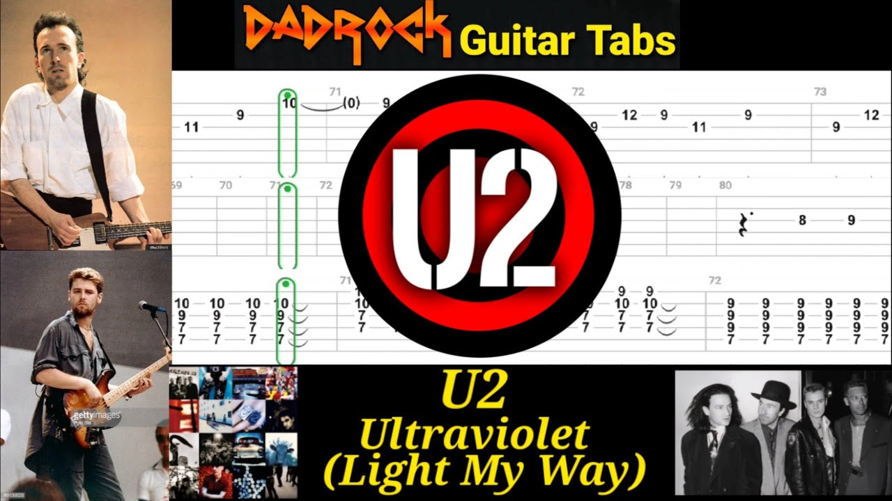 Ultraviolet (Light My Way) - U2 - Guitar + Bass TABS Lesson (Request ...