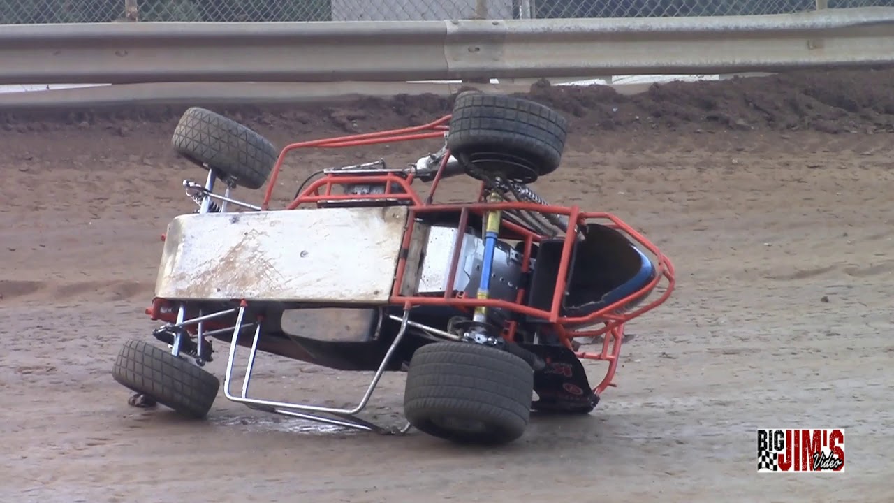 LANCO Clyde Martin Speedway Wingless Labor Day Flips, Crashes, Wild ...