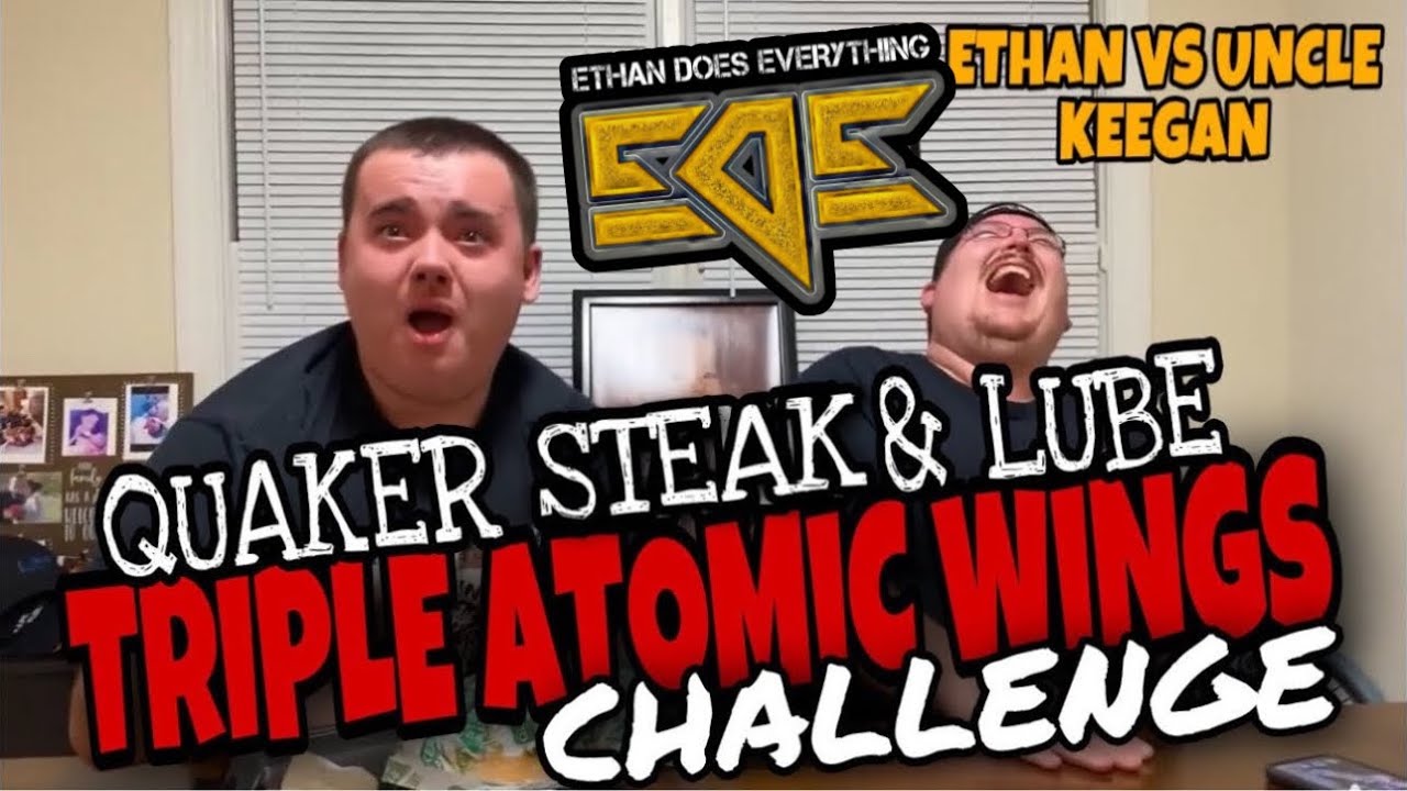 QUAKER STEAK & LUBE TRIPLE ATOMIC WINGS CHALLENGE - YouTube