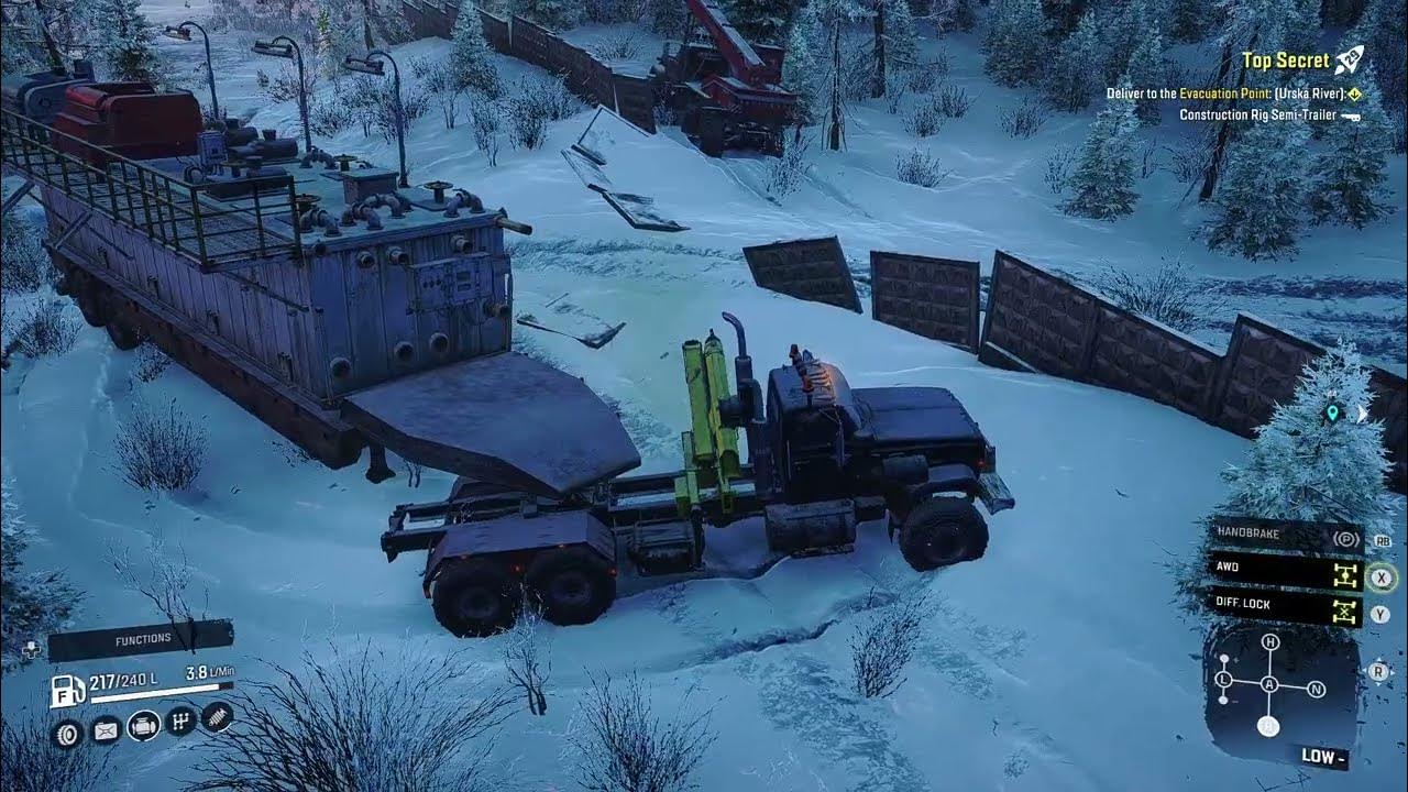Snowrunner Hard Mode, General Motors trucks only, highlights. Amur - Top Secret - YouTube