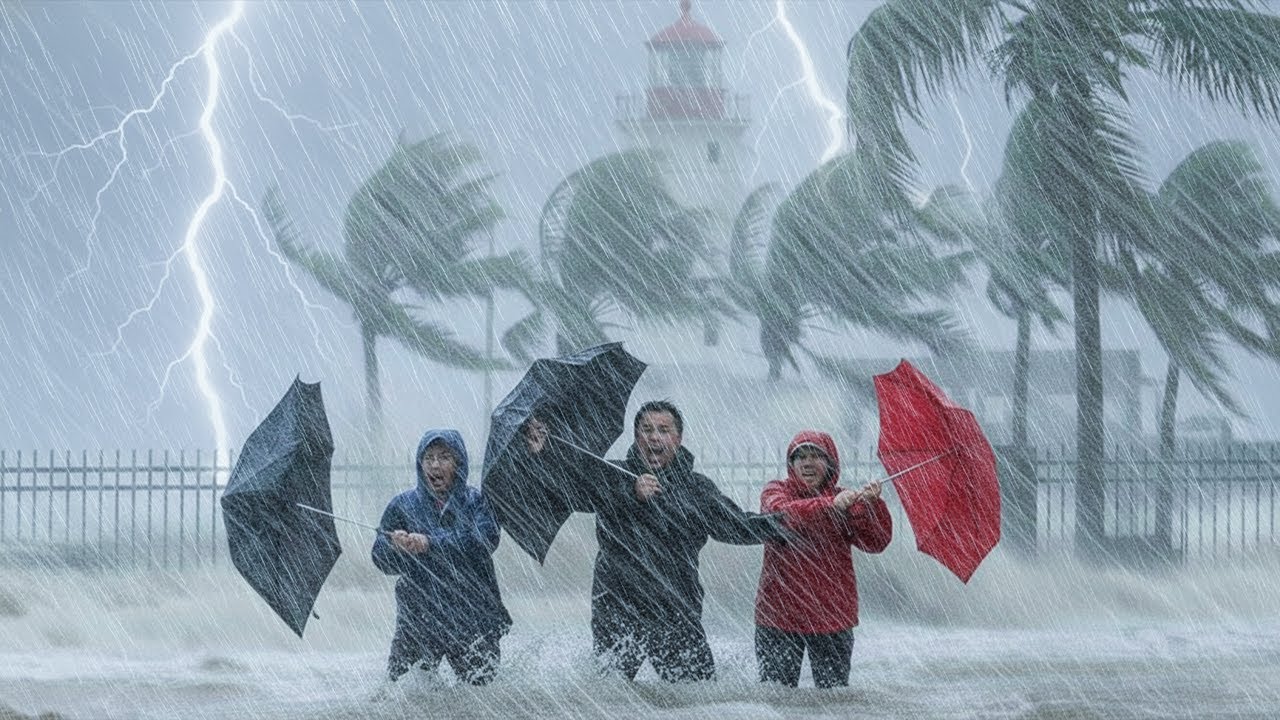 Fall Asleep Quickly with Intense Hurricane Sounds, Heavy Rainstorm ...
