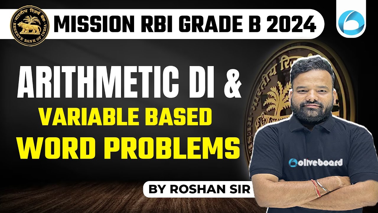 RBI Grade B 2024 | Quant | Arithmetic Data Interpretation & Variable ...