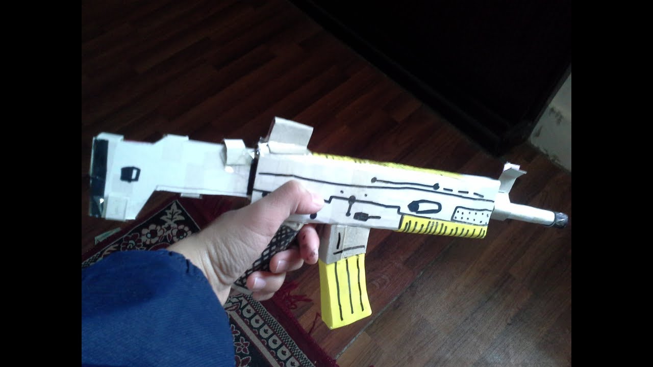 How to make an easy paper scar-l from PUBG. - YouTube
