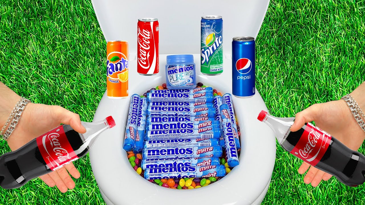 Experiment !! Coca-cola, M&M's, Mentos, Balls, Fantola vs SODA, MENTOS ...