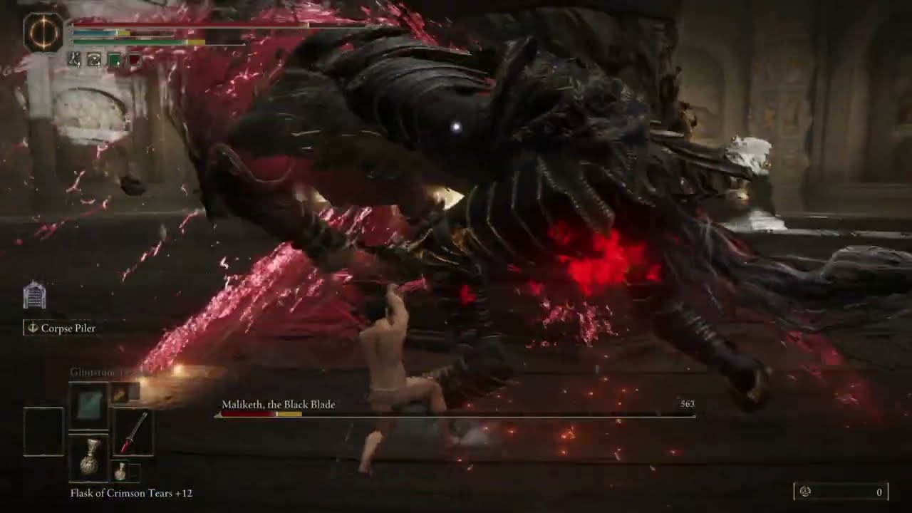 ELDEN RING™ - Maliketh, the Black Blade Boss Fight (Wretched, No Armor ...