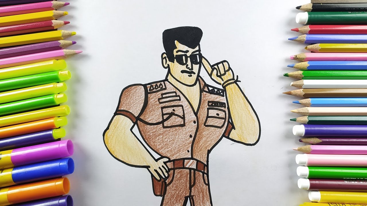 How to draw dabangg cartoon|Dabangg cartoon|babangg cartoon drawing ...