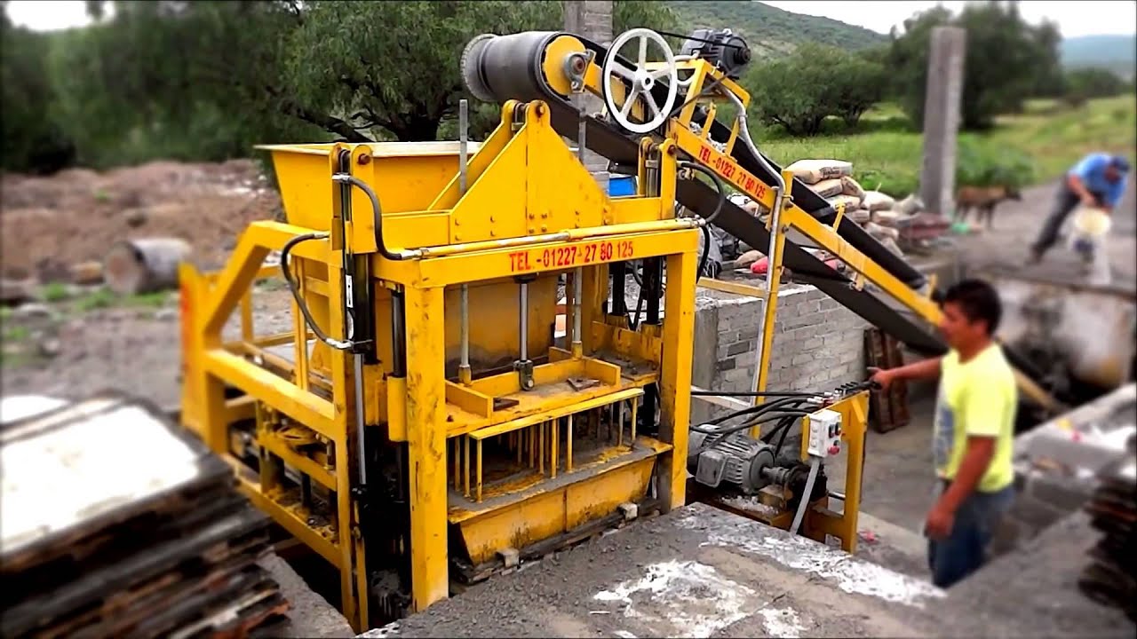 Maquina Bloquera Hidràulica M4 SHC - YouTube