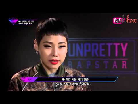 Unpretty Rapstar Ep 1 - Cast reacts to each other on '100 Second Cypher' [Türkçe]