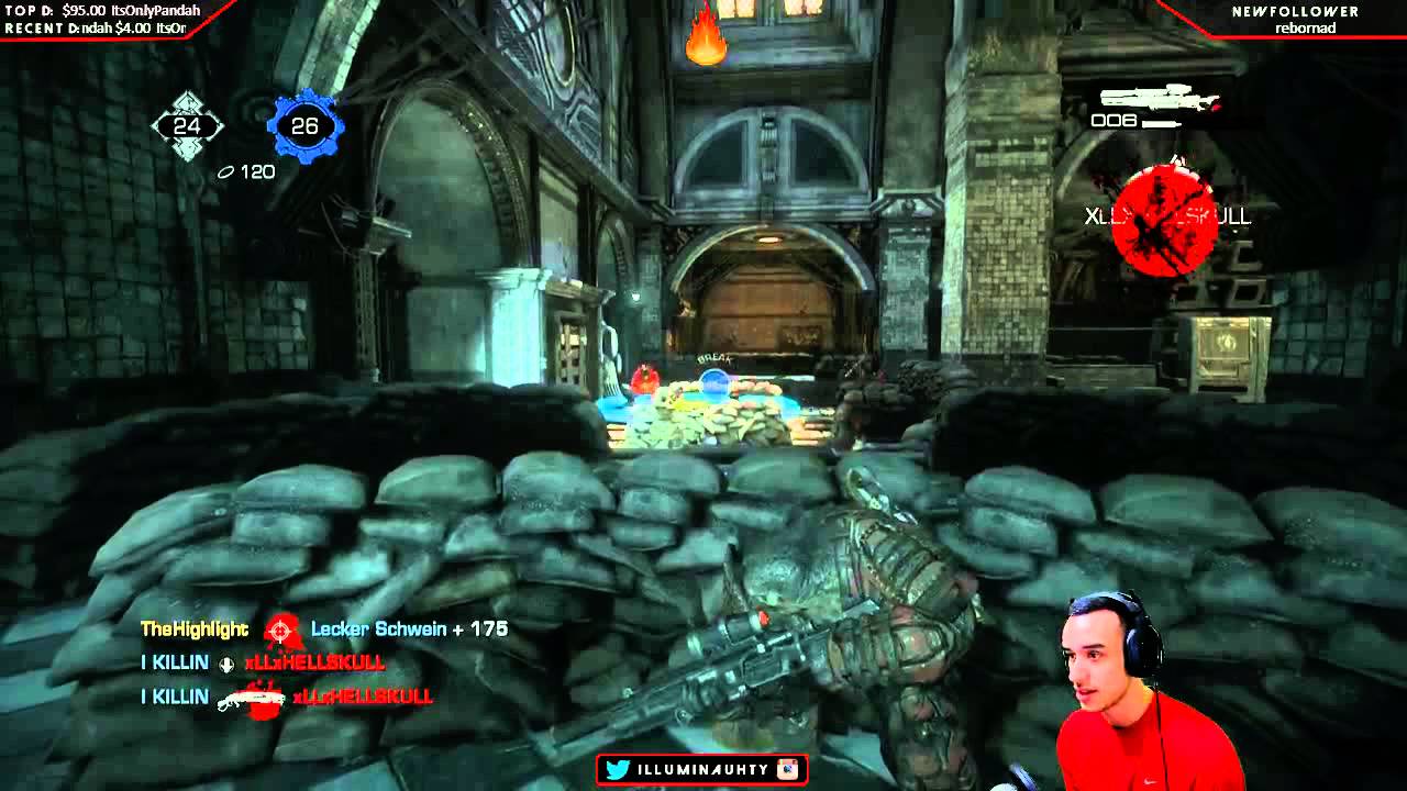 Gears of War Ultimate Edition - QUAD Sniper Headshot - YouTube