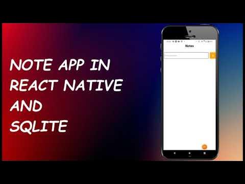 Create a Note App using React Native Expo and SQLite Database. - YouTube