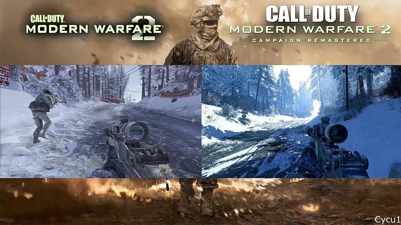 Call of Duty Modern Warfare 2 Original vs Remastered Side by Side ...
