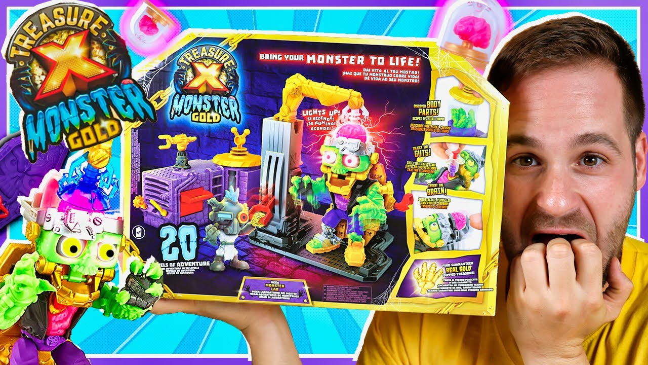 Treasure X Monster Gold UNBOXING MEGA MONSTER LAB LABORATORIO DE ...