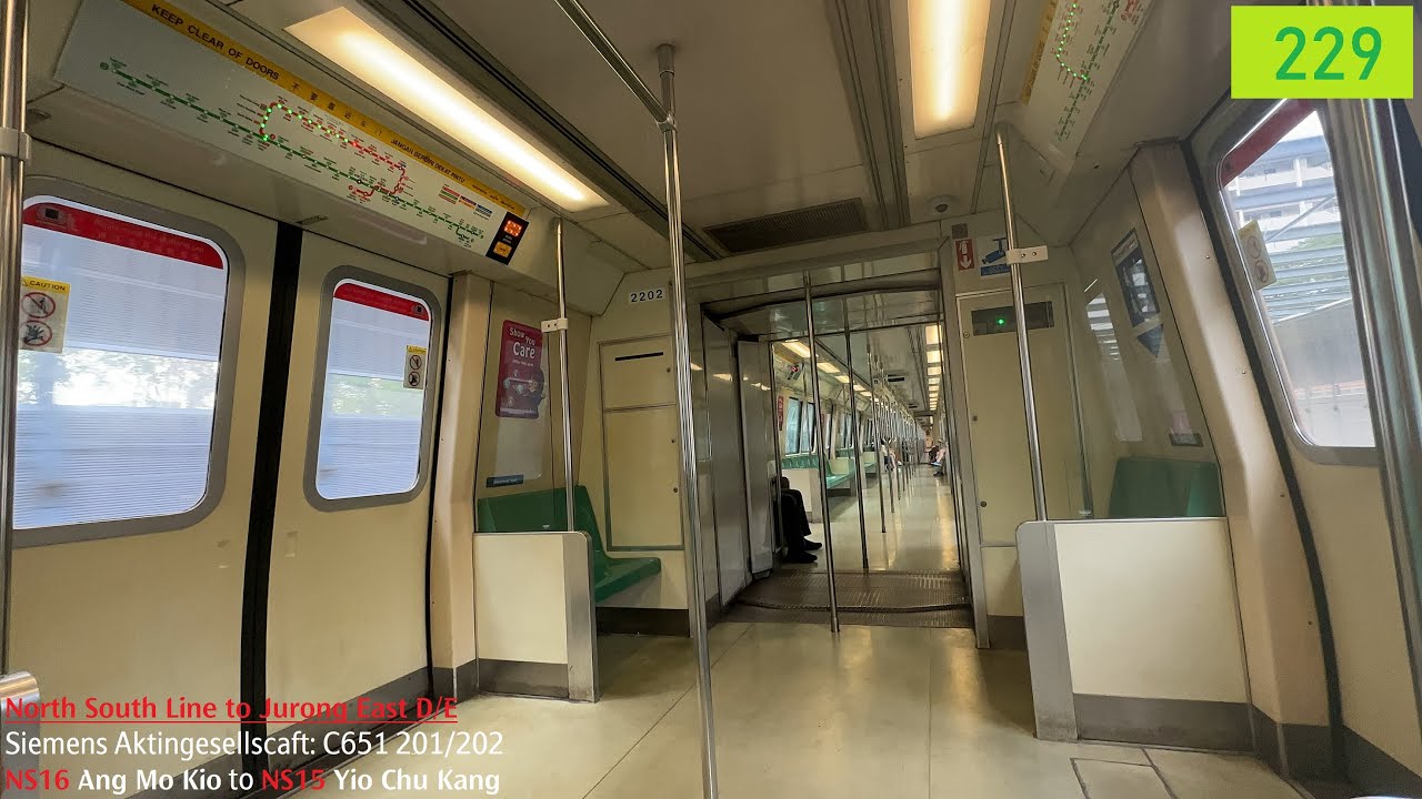 ⁴ᴷ [Ultra-wide view] SMRT Trains, NSL Train Ride [AMK → YCK] - Siemens ...