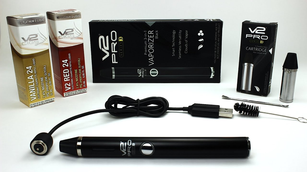 V2 Cigs: V2 Pro - Series 3 Vaporizer Kit Review - YouTube