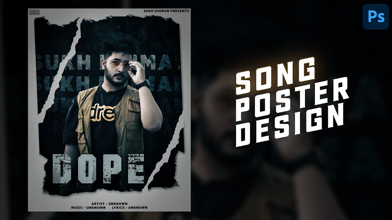 How To Make A Song Poster In Photoshop - Song Poster Design Tutorial ...
