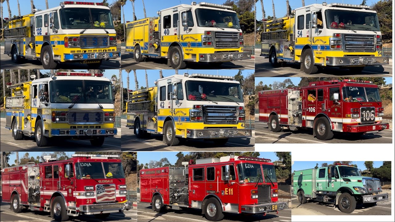 *27 UNITS* VCFD, CALFIRE, LPF, & SoCal Units Responding to the Mountain ...