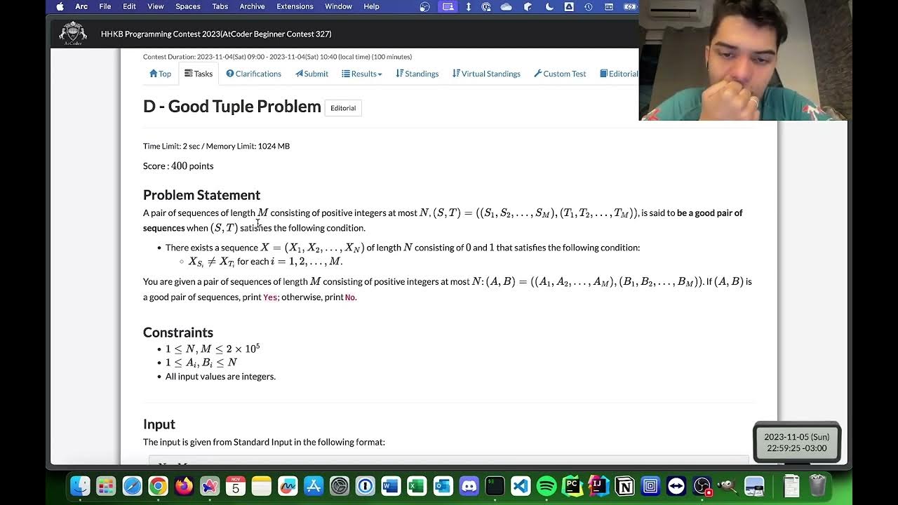 AtCoder Beginner Contest 327 [Virtual Participation] (sem áudio) - YouTube