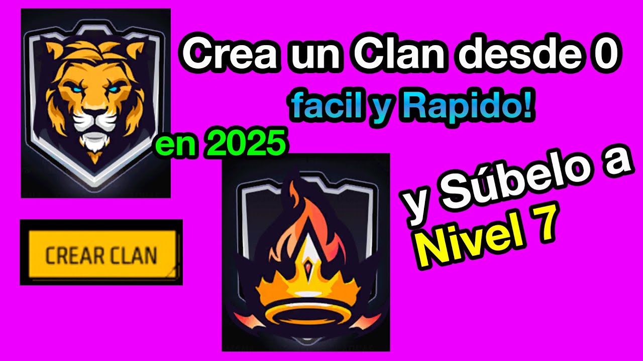 Facil Rapido! Cómo Crear un Clan en free fire 2025 Subir el Clan de ...