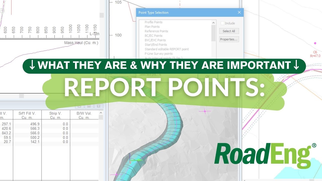 Report Points in RoadEng - YouTube