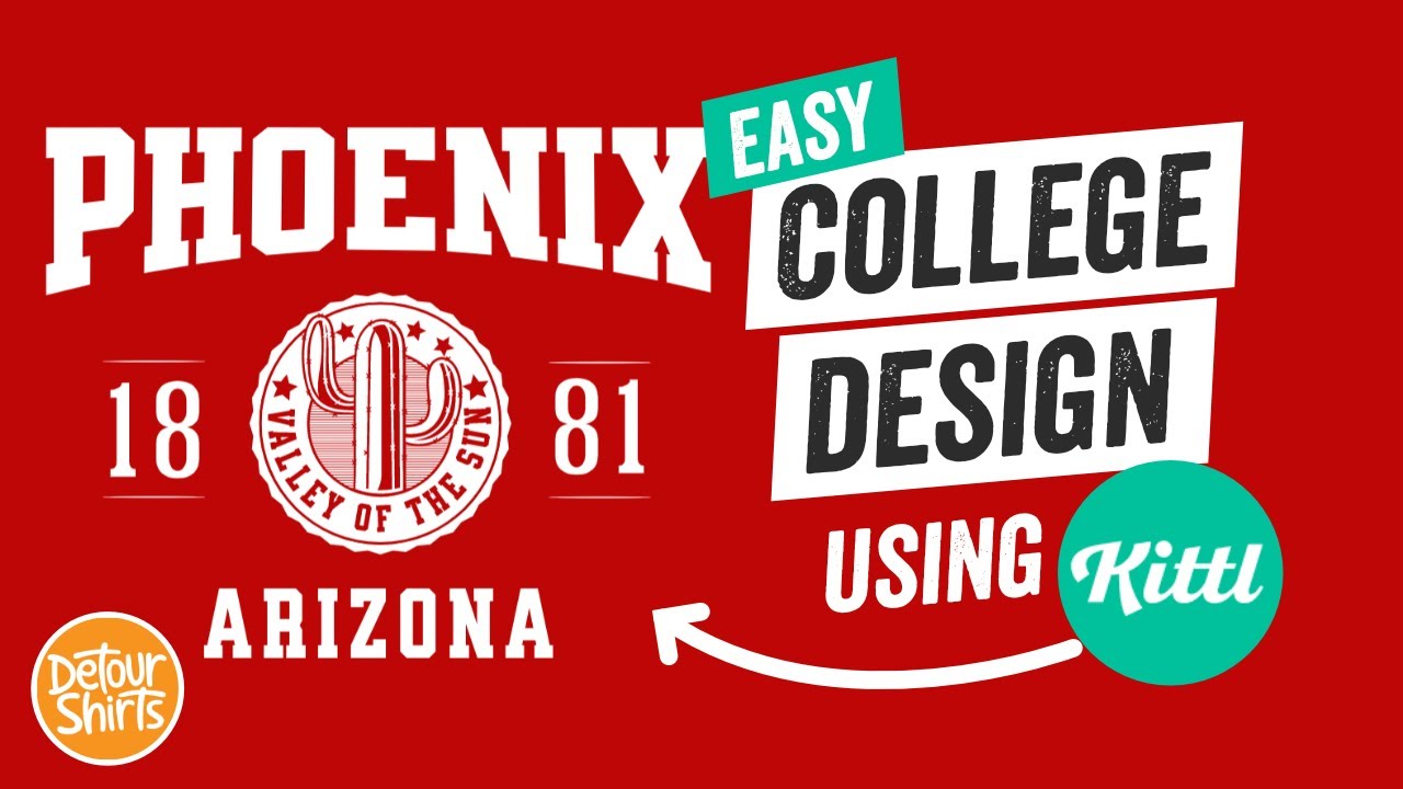 How to Make a College Style T-Shirt Design with Kittl | Easy Step by ...
