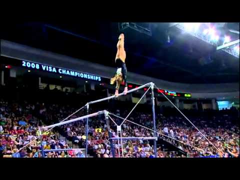 YouTube   Shawn Johnson   Uneven Bars   2008 Visa Championships   Women   Day 2
