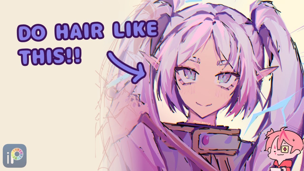 How To DRAW HAIR || Digital Art Tutorial || For Beginners - YouTube