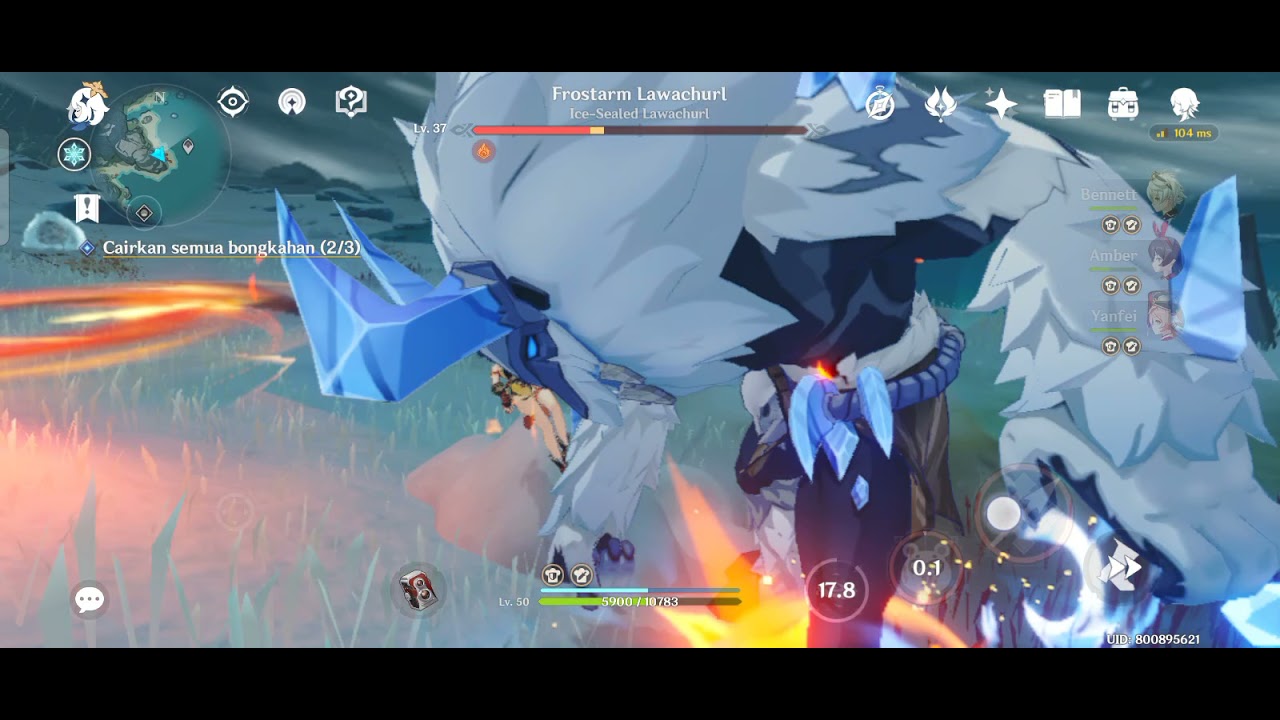 [Genshin Impact] Mengalahkan Frostarm Lawachurl Ice-Sealed Lawachurl ...