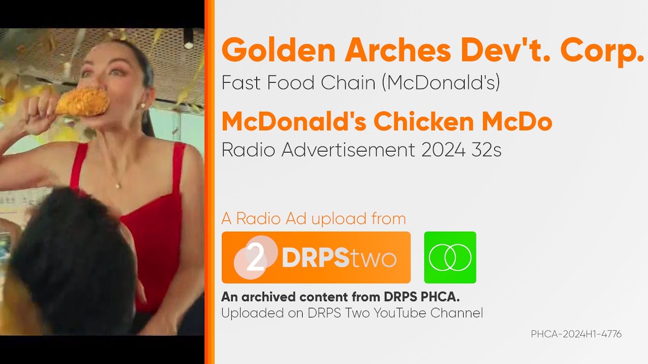 McDonald's Chicken McDo Radio Ad 2024 32s [ST] - YouTube