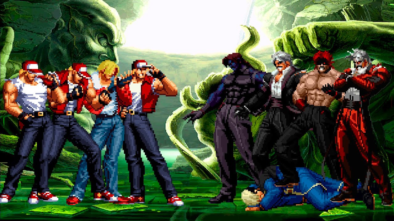 [KOF Mugen] Terry Bogard Team vs Rugal Bernstein Team - YouTube
