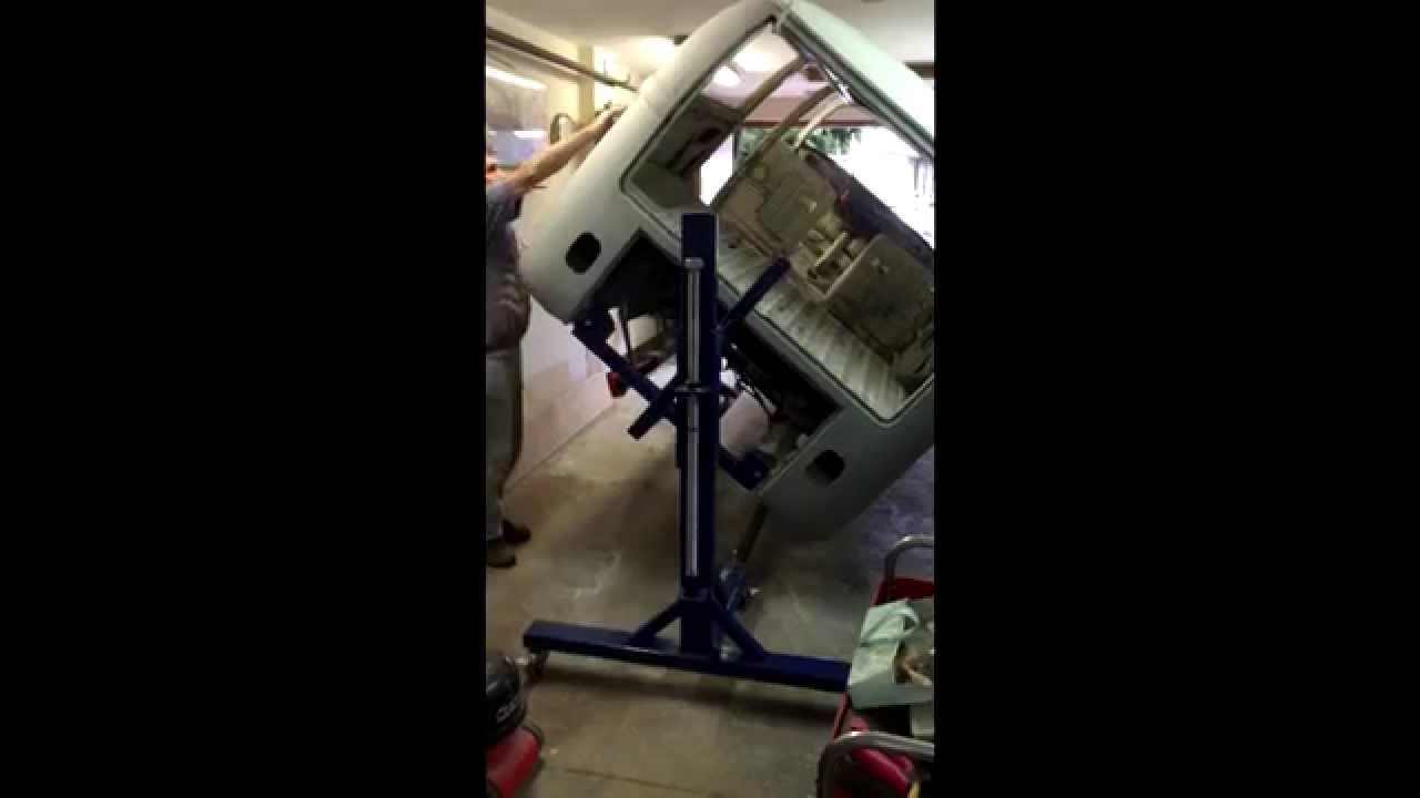VW (Volkswagen) Camper jig Rotisserie Rollover Spit - YouTube