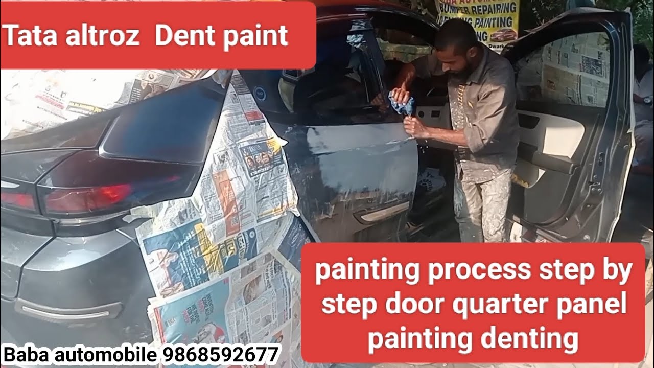Best Denting Painting in Delhi step by step door quarter panel Dent ...