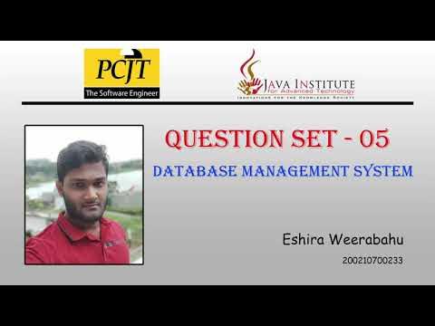 Question Set 05 | Database Management System | Java Institute - YouTube