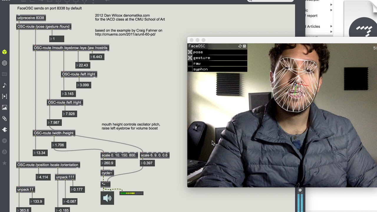 FaceOSC Demonstration - YouTube