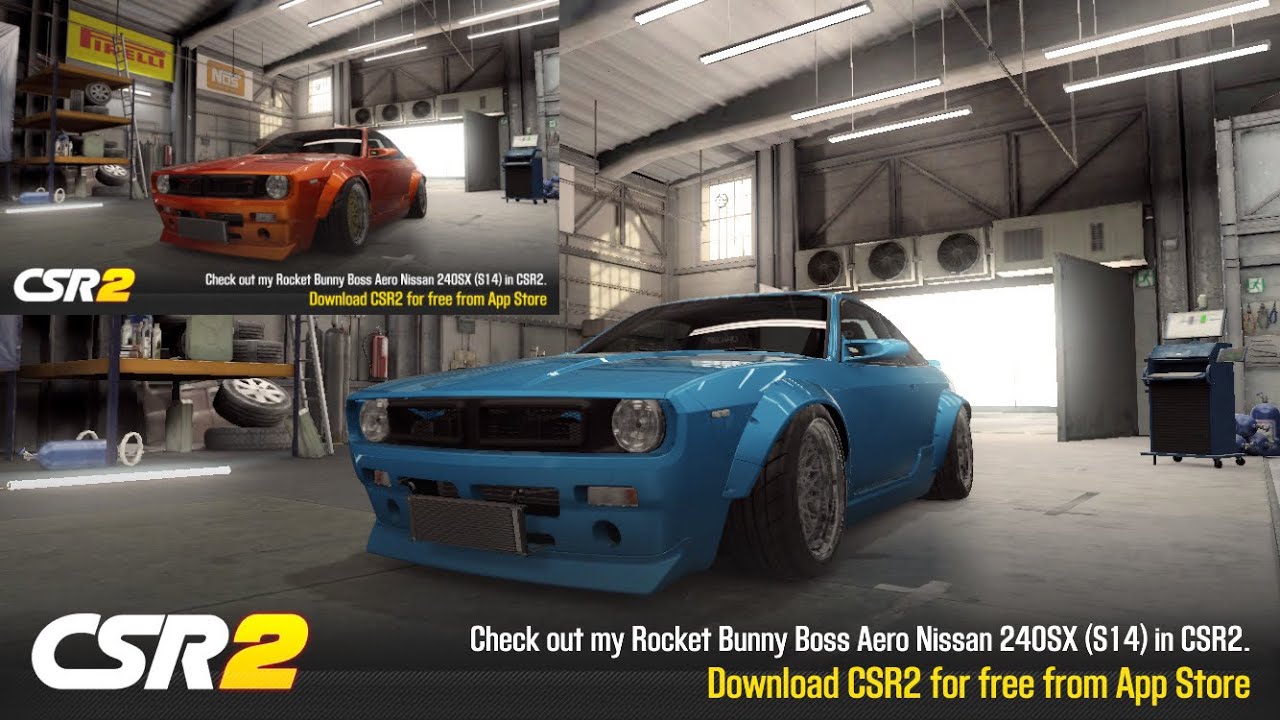 CSR2 - Rocket Bunny Boss Aero 240SX (S14) (purple/gold) (manual launch ...